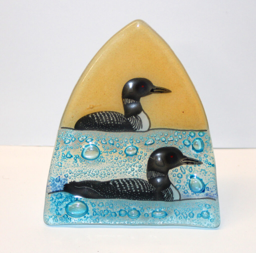 Loons Recycled Glass Night Light – Juhlin Glass Studio