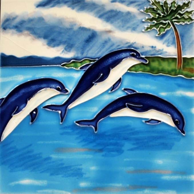 Dolphin Ceramic Wall Tile or Trivet – Juhlin Glass Studio